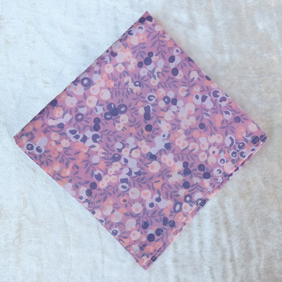 Liberty Lawn handkerchief. Floral design. Pocke... - Folksy