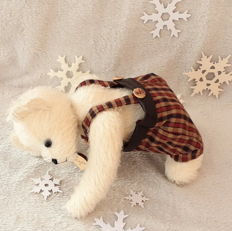 Teddy bear, mohair Polar Bear, One of a kind dr... - Folksy
