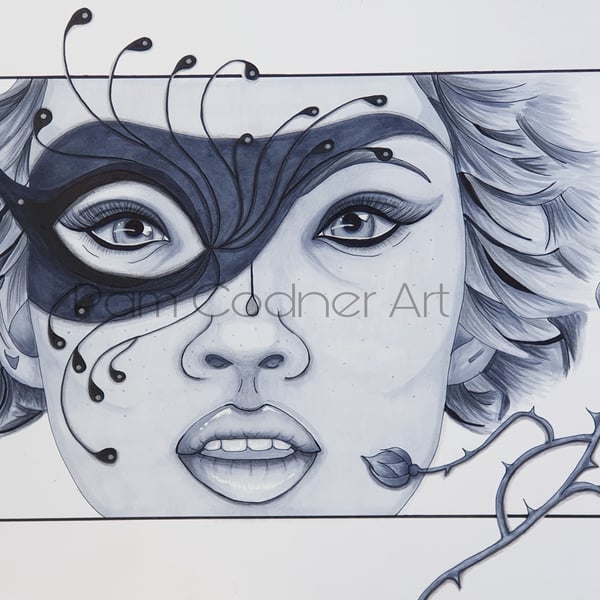 Art Drawing Up Close Drawing - Folksy