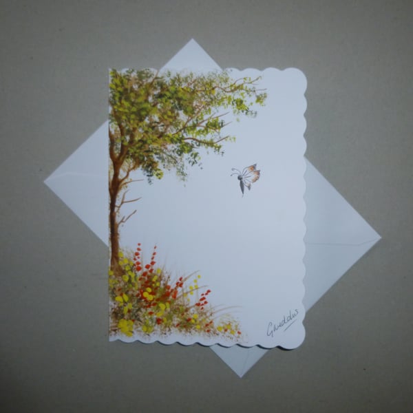 original art hand painted greetings card ( ref ... - Folksy