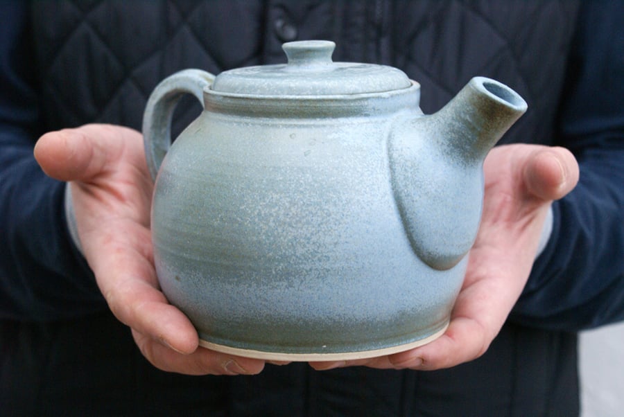 SECONDS SALE - Wheel thrown teapot glazed in sm... - Folksy