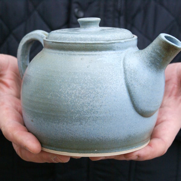 SECONDS SALE - Wheel thrown teapot glazed in sm... - Folksy