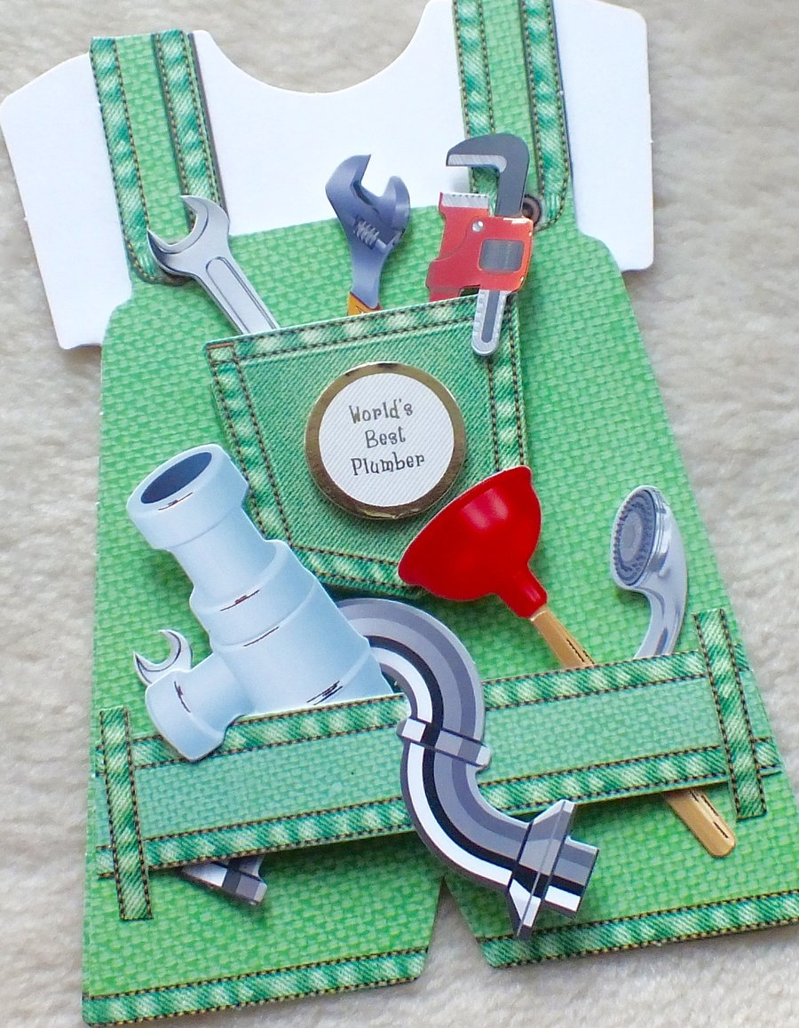 Special Plumber Birthday or Thank you Handmade ... - Folksy
