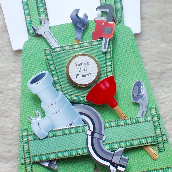 Special Plumber Birthday or Thank you Handmade ... - Folksy