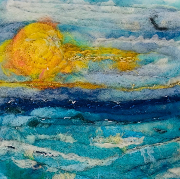 Beach Starfish, wet felt, needle felt, fibre ar... - Folksy