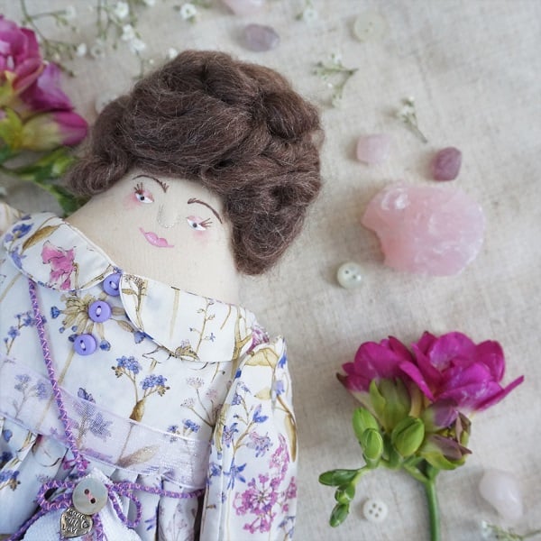 Norma, A Folk Art Rag Doll - Folksy