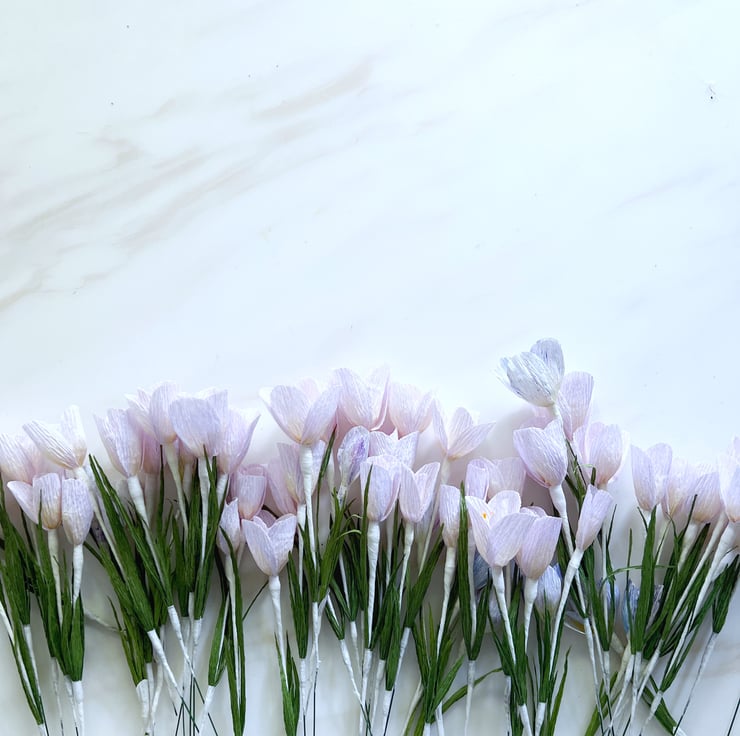 Crocus Paper Flowers for Mother's Day Gifts - Folksy