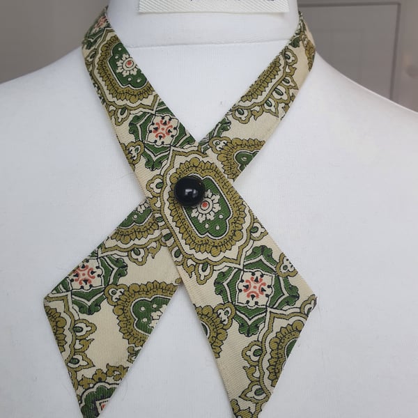 spring - upcycled vintage crossover tie - Folksy