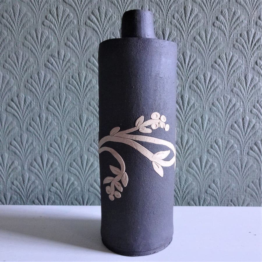Limited edition. Handmade white on black inlaid... - Folksy
