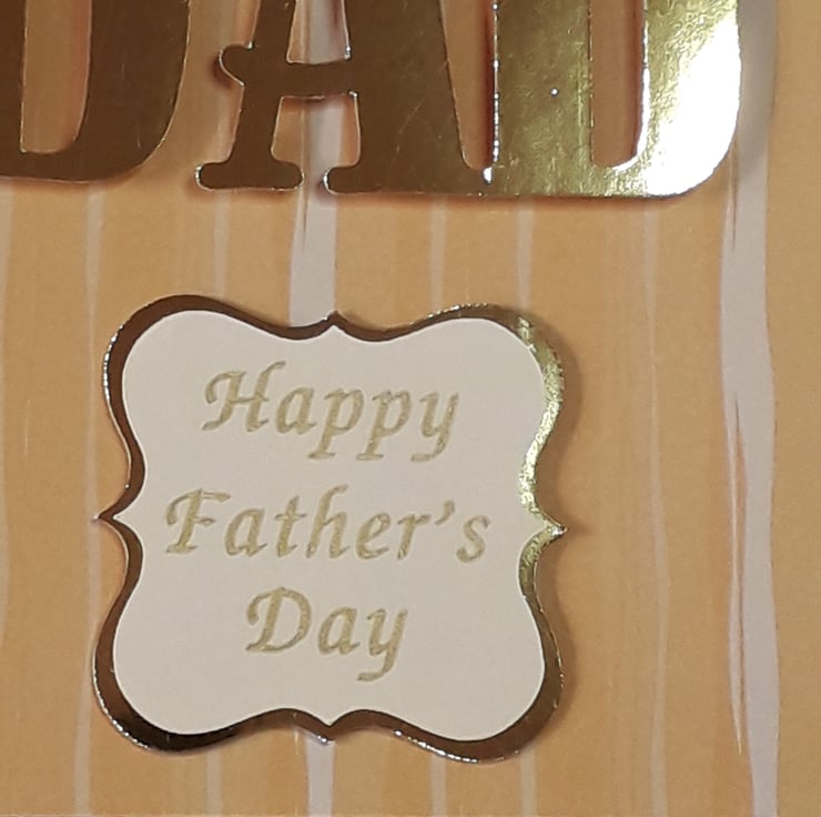 Gold Father's Day Card - Folksy