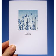 'Diolch' ('Thank you' in Welsh) Blue Cyanotype ... - Folksy