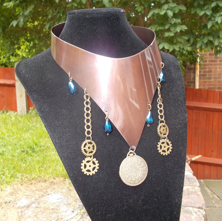 Steampunk Collar with cogs Cosplay Costume - Folksy