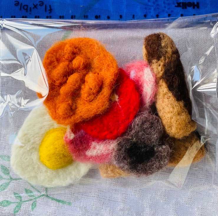 Needle felted full English breakfast pack - Folksy