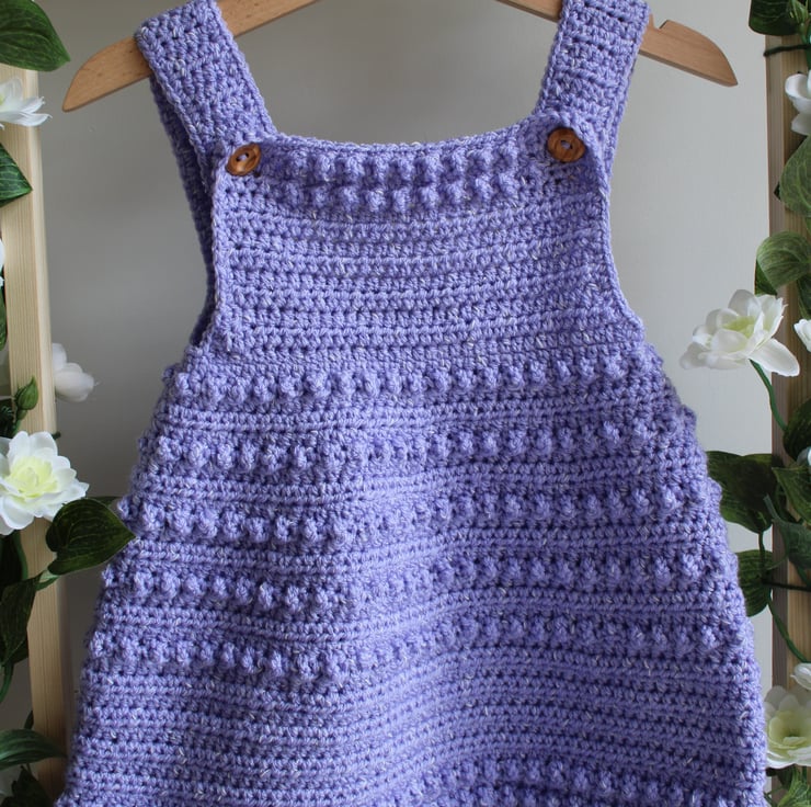 Baby Pinafore Dress - Lilac Purple - Cotton Dre... - Folksy