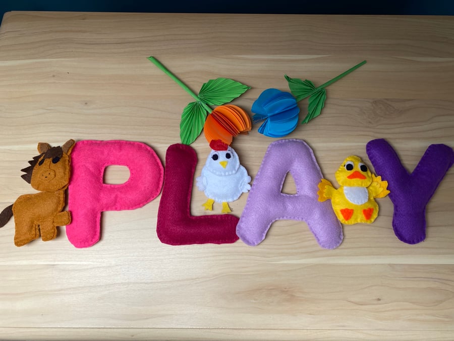 felt wall banner custom made . - Folksy