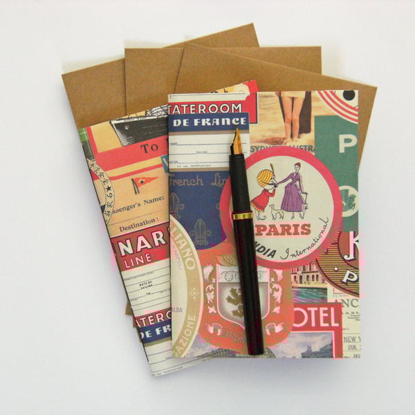 Luggage Notebook - Moleskine style Notebook wit... - Folksy