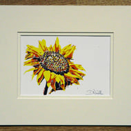 Sunflower Linocut - Folksy