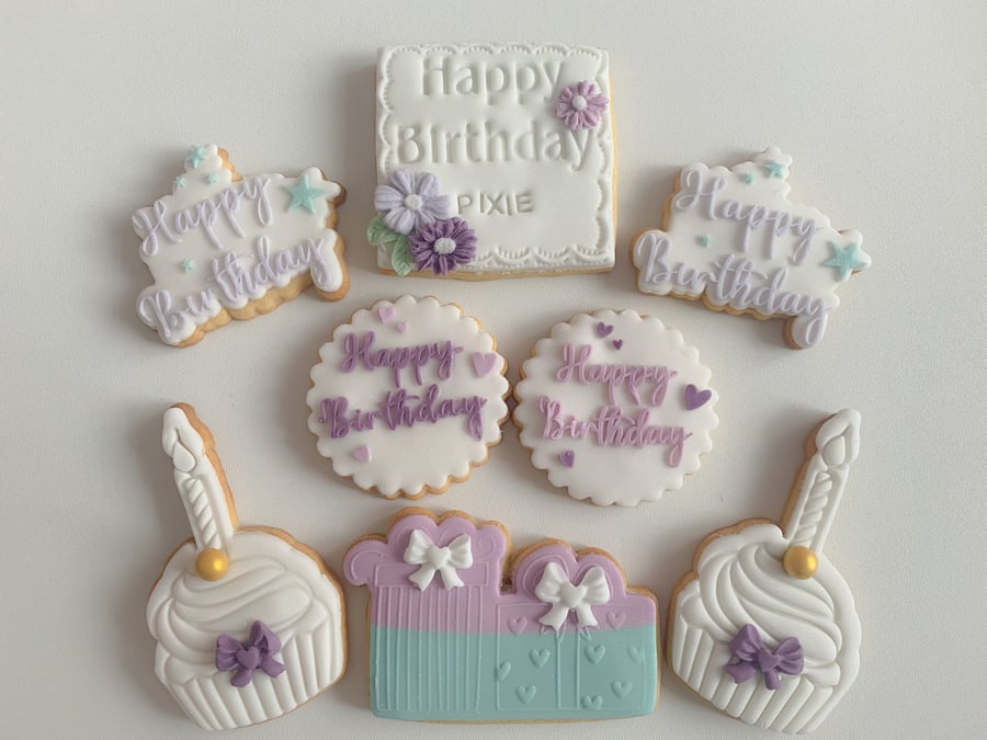 Happy Birthday Cookie Set - Folksy