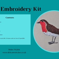 Robin Hand Embroidery Kit - Folksy