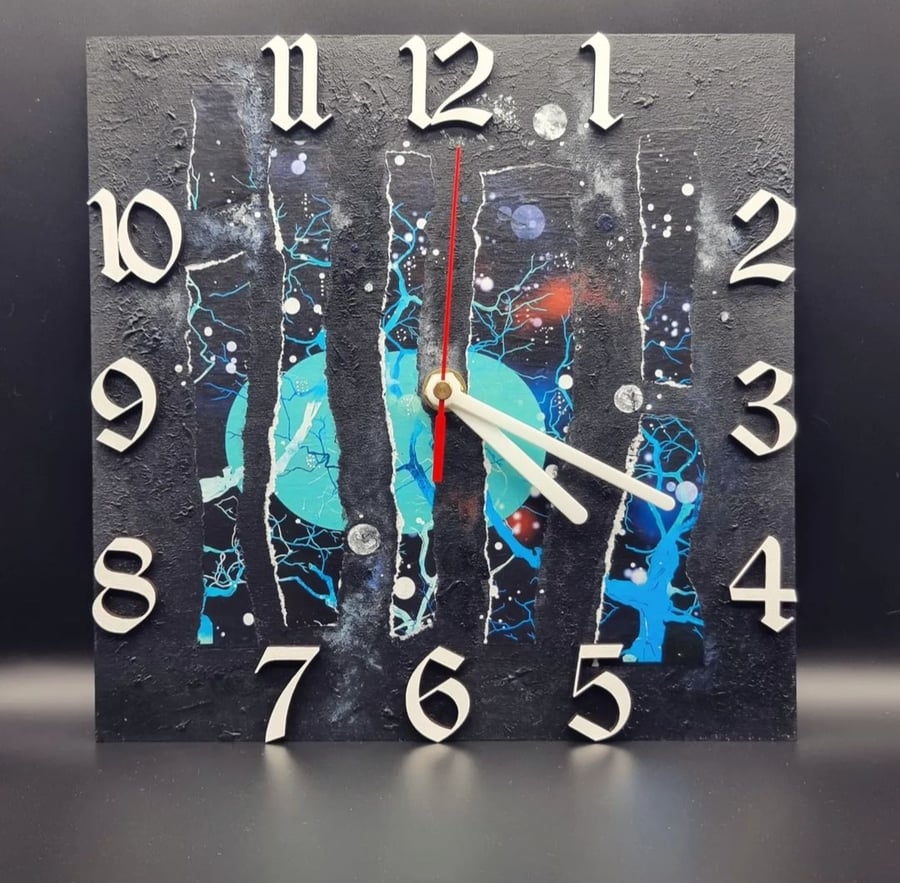 Handmade wall clock - Folksy