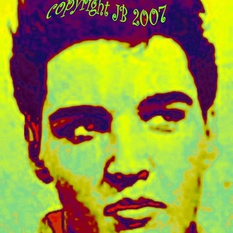 Zombie Elvis pop art print 12 x 8 inches free p... - Folksy