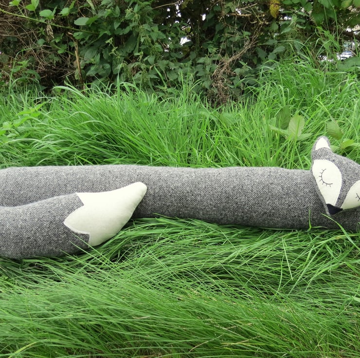 Long fox. A draught excluder made from a textu... - Folksy