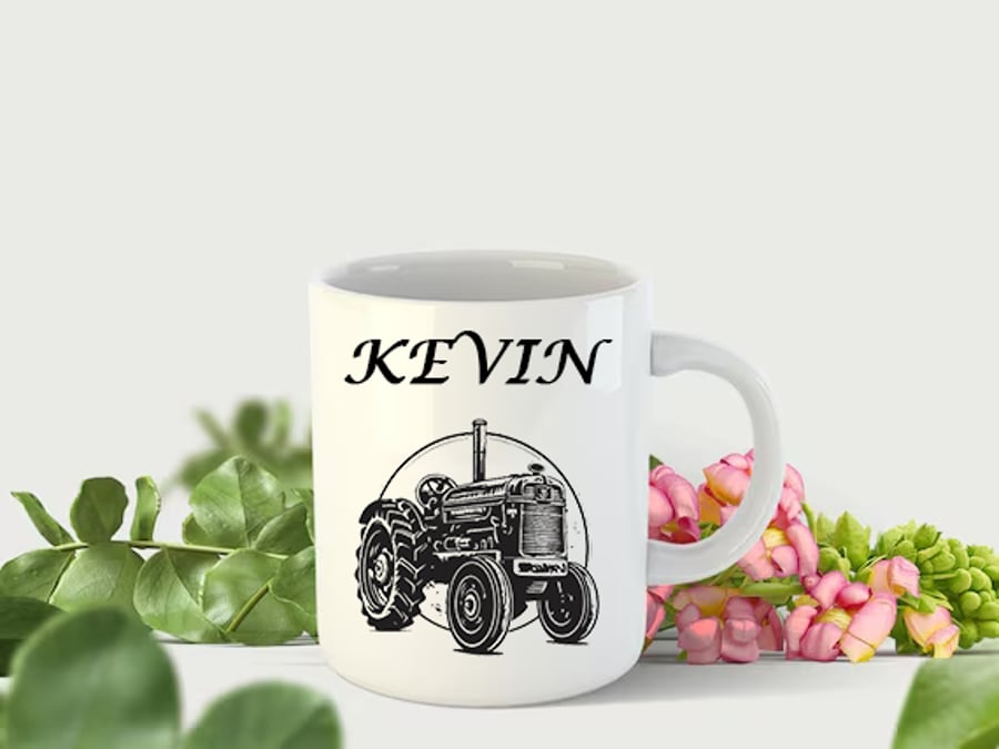 Personalised Tractor Mug For Him, Unique Gift F... - Folksy