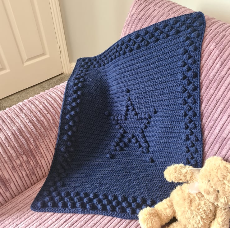 Crochet Baby Blanket - Choose Your Colour - Bob... - Folksy