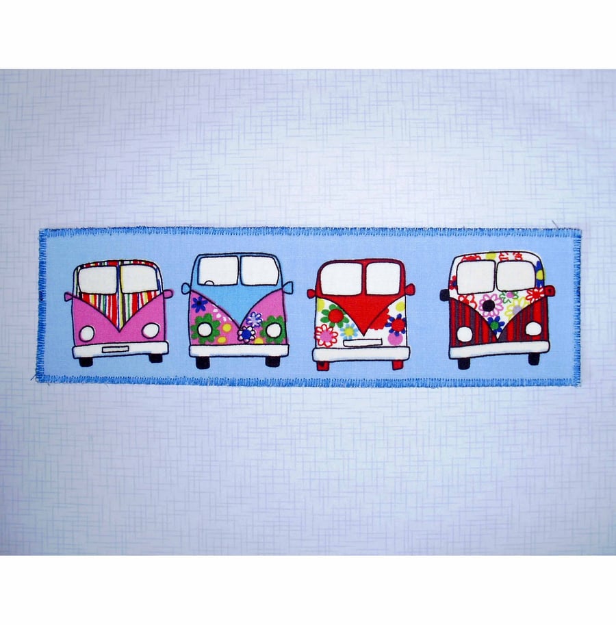 Fabric bookmark - Campervan - Folksy