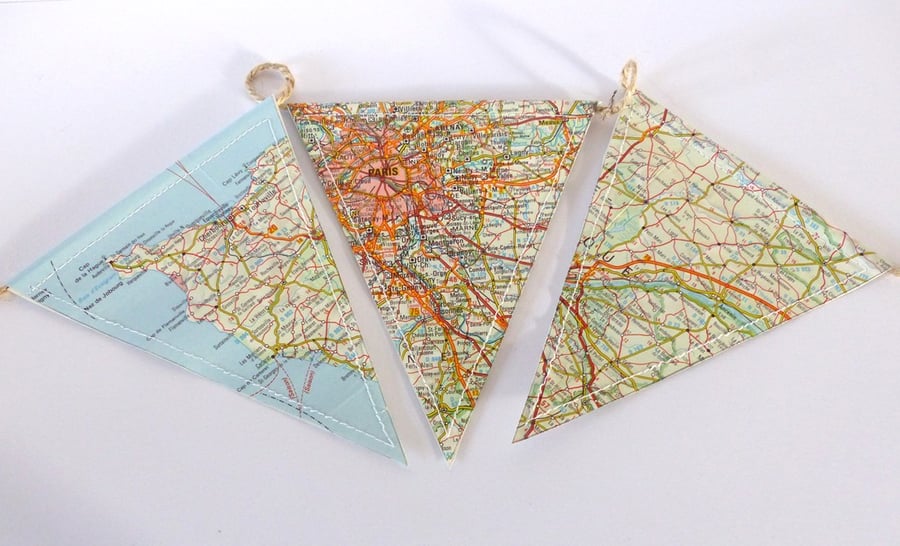Map Bunting - Folksy