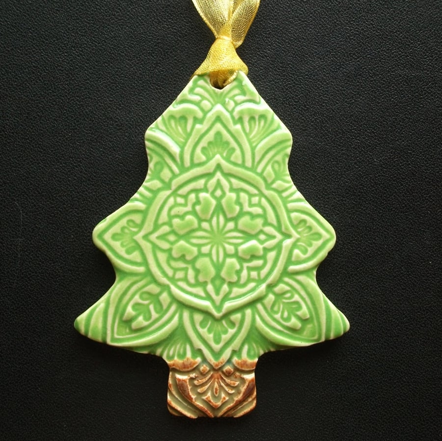 Christmas tree ceramic Christmas decoration - Folksy