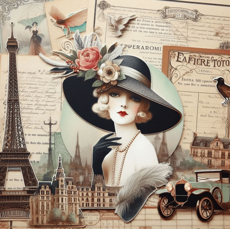 7 Vintage 20s Digital Ephemera Papers perfect f... - Folksy