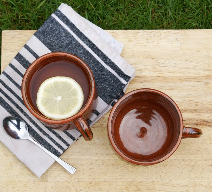 Set of two handmade tea mugs - stoneware potter... - Folksy