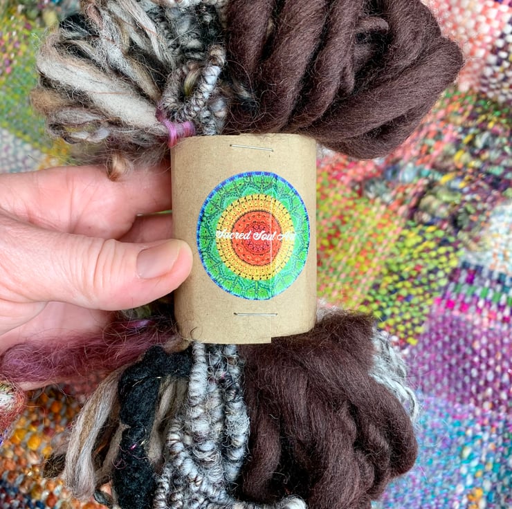 Hand spun bundle of yarns. Wool, crafts, weaving. - Folksy