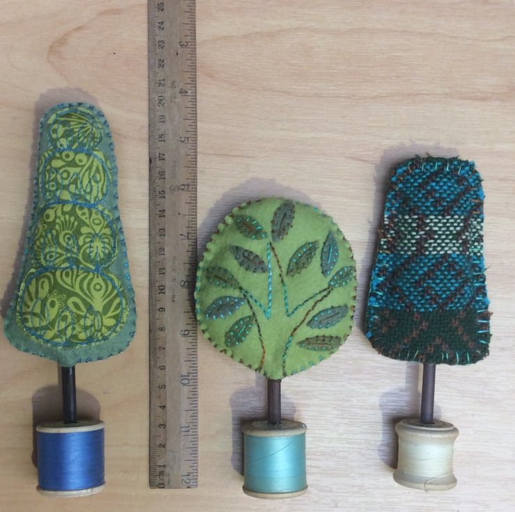 Set of three lovely trees - set 6 - Folksy
