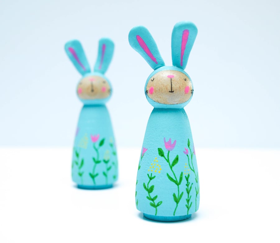 Spring Easter Bunny Ornaments - Folksy