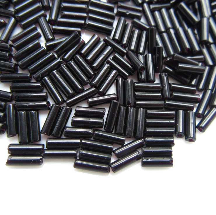 Black Bugle Beads - Folksy