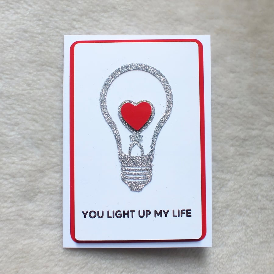 Handmade ‘You Light Up My Life’ Valentine's Day... - Folksy