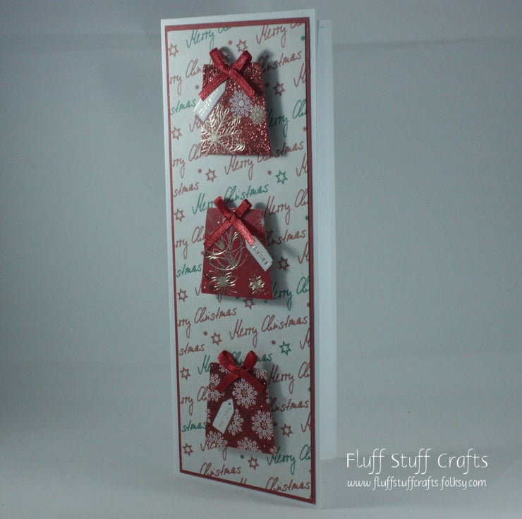 Handmade upcycled Christmas card - Folksy