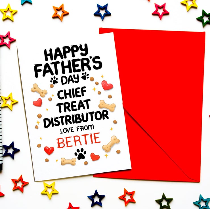 Personalised Dog Dad Father's Day Card, Chief T... - Folksy