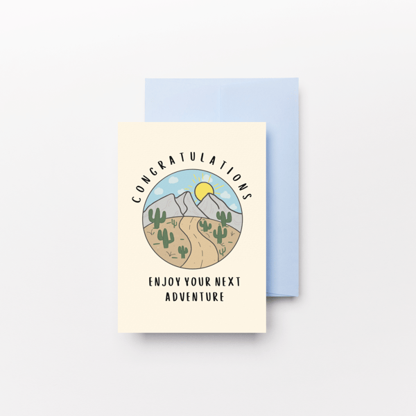 Enjoy Your Next Adventure Card, Congratulations... - Folksy