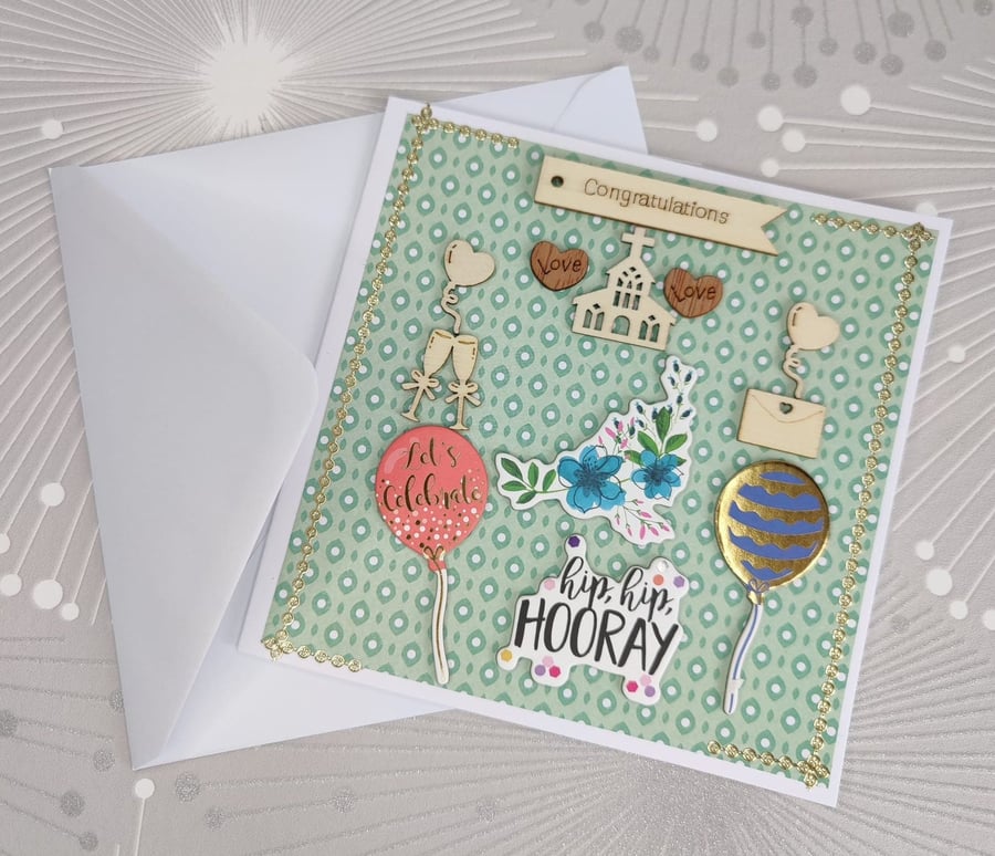 Bespoke Wedding Card - Folksy