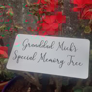 Memorial Tree plaque Dedication tree marker Me... - Folksy