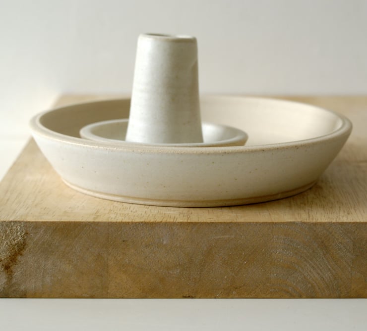 Flat mortar and pestle handmade stoneware potte... - Folksy