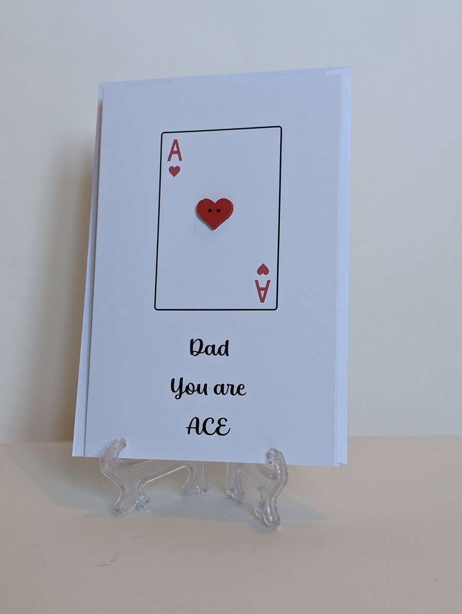 "Dad You are ace" greetings card with... - Folksy