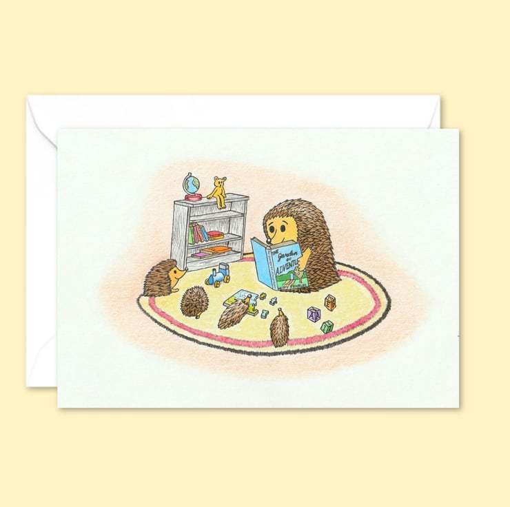 Hedgehogs Greeting Card - Animal Lover Birthday... - Folksy