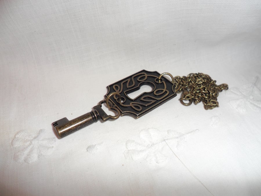 Steampunk Lock And Key Necklace - Folksy