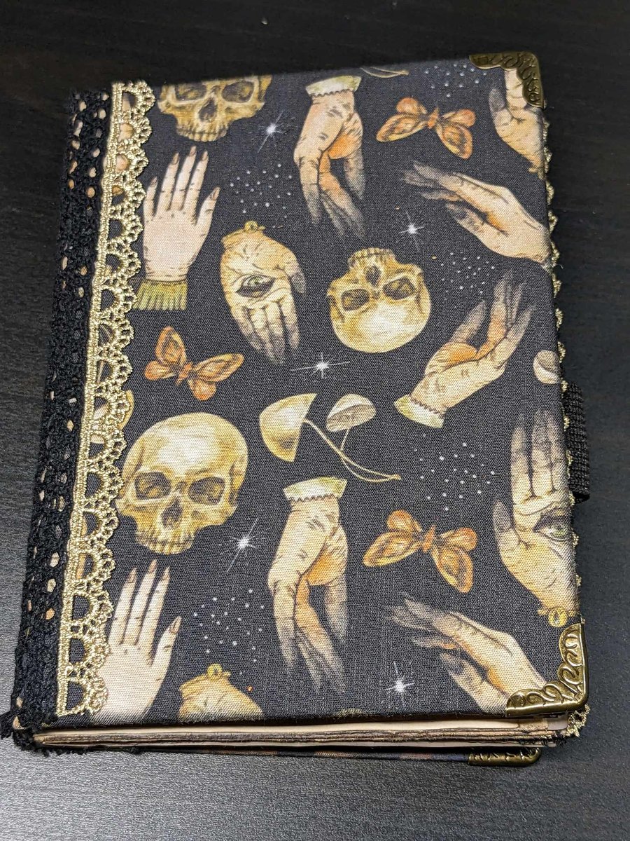 A6 Hand Bound Witchy Journal With Mirror - Folksy