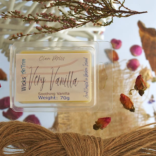 Soy Wax Melt Clam Melt - Very Vanilla - Folksy