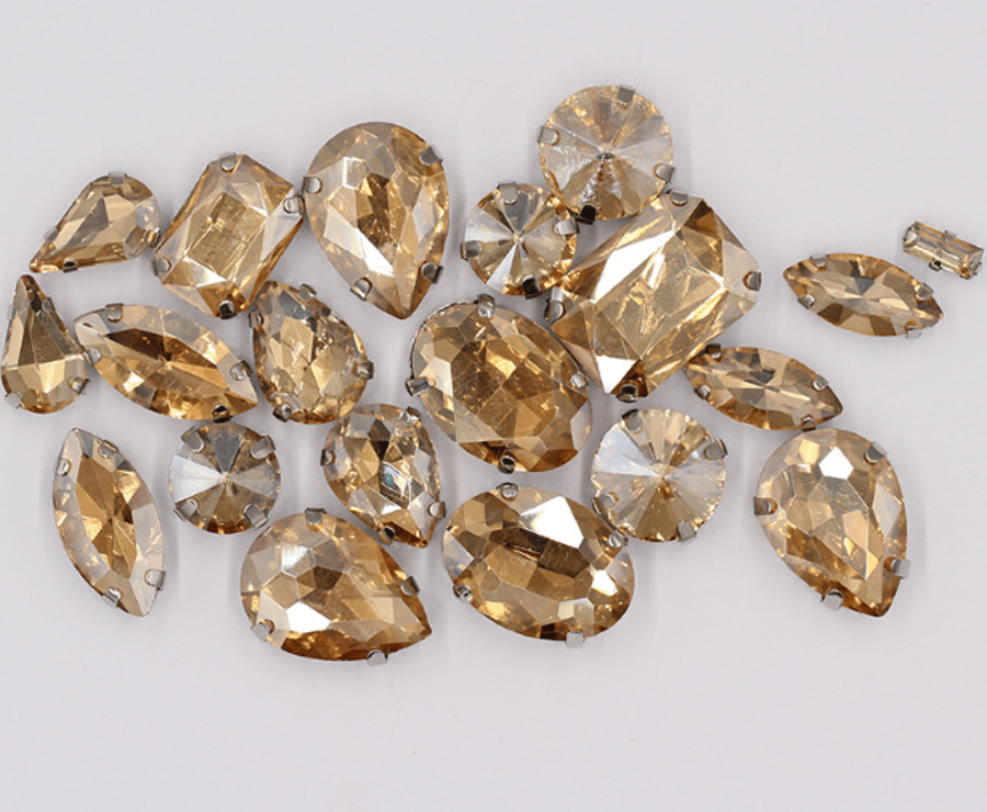 (S34S champagne) 50 Pcs, Mixed Sizes & Shap... - Folksy